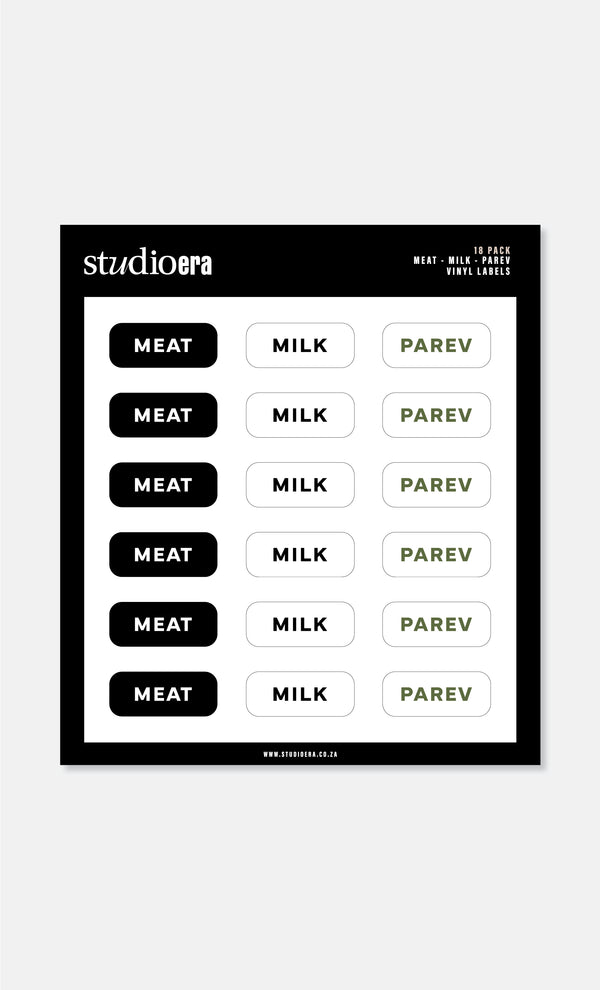 Meat, Milk & Parev Labels – Studio Era